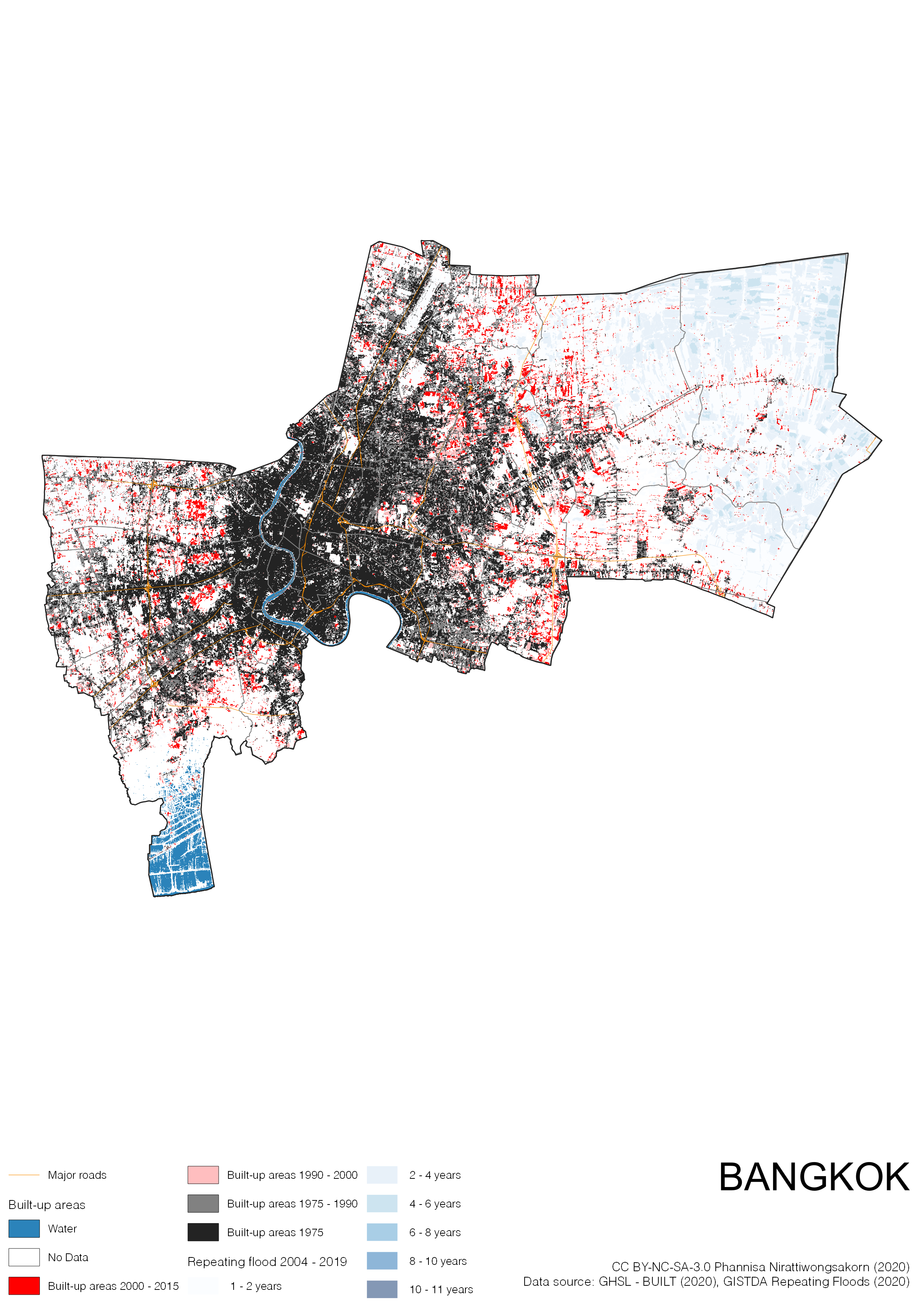 Thailand’s Built-up Areas and Repeating Floods Visualization – PHANNISA